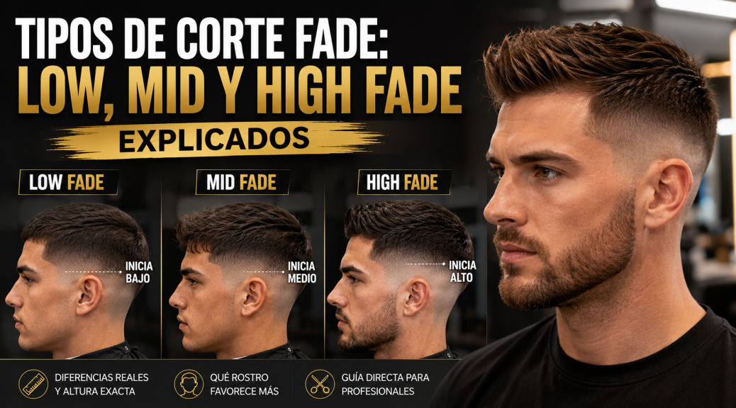 Tipos de corte fade: low, mid y high fade explicados